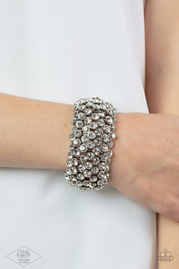 Paparazzi Playing With Fire White Zi Collection Bracelet