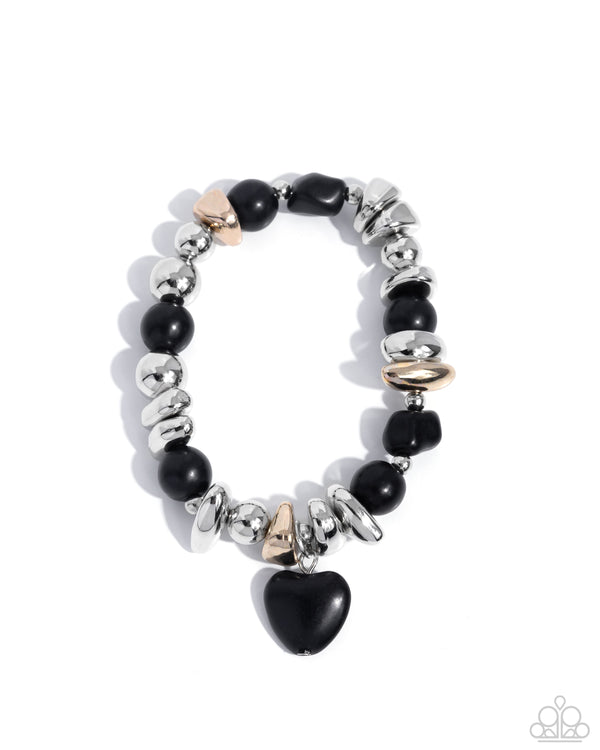 Paparazzi Adorably Asymmetrical Black Bracelet | CarasShop
