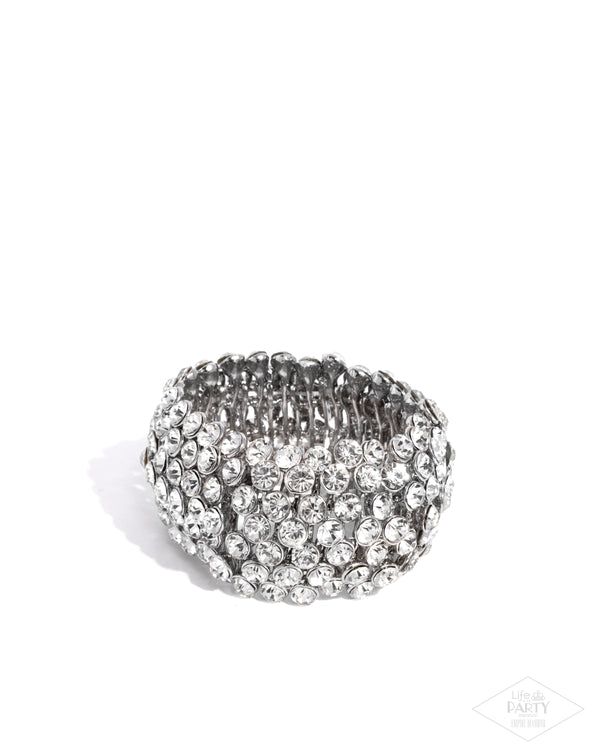 Paparazzi Playing With Fire White Zi Collection Bracelet