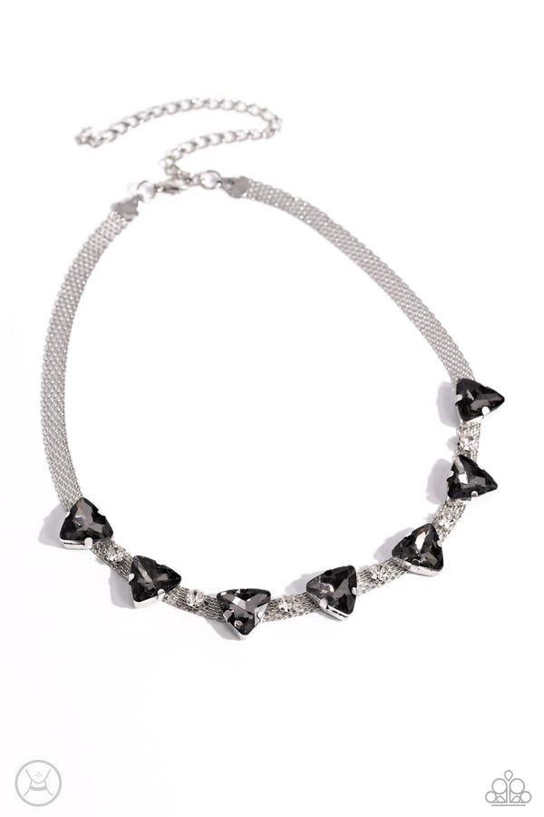Paparazzi Strands of Sass Silver Choker Necklace | CarasShop