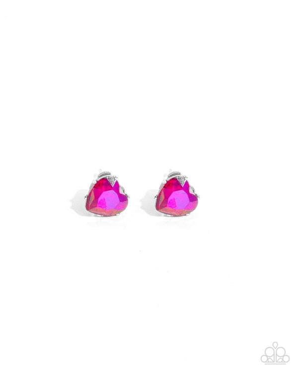 Paparazzi Sweetheart Stunner Pink Post Earrings | CarasShop
