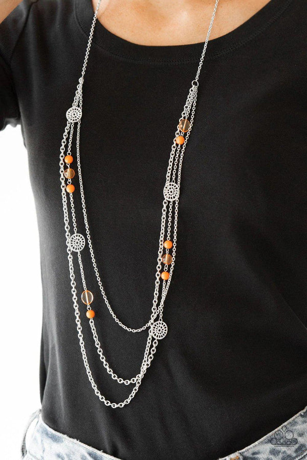 Paparazzi Pretty Pop-tastic! Orange Necklace | CarasShop
