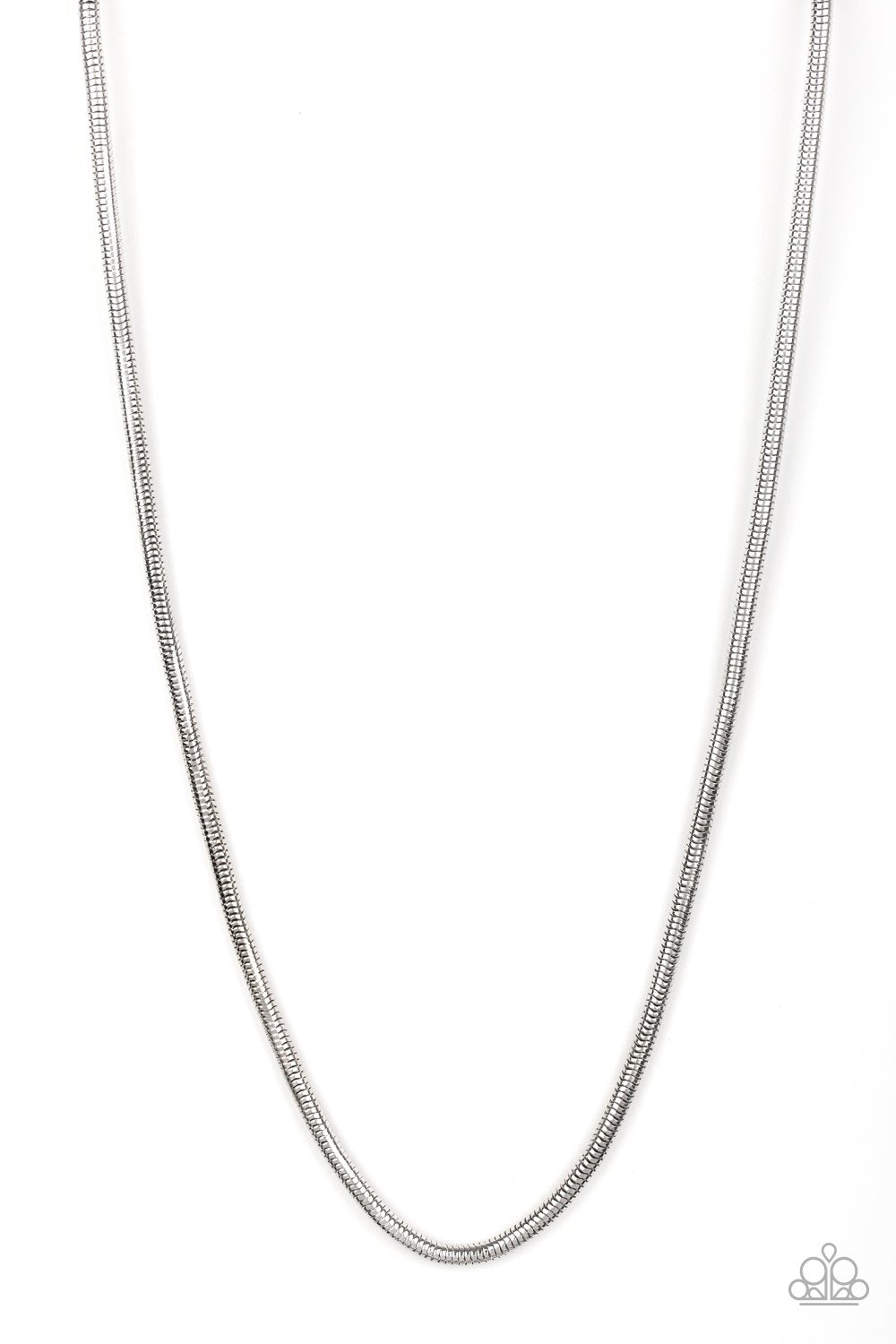 Paparazzi Victory Lap Men's Silver Necklace | CarasShop
